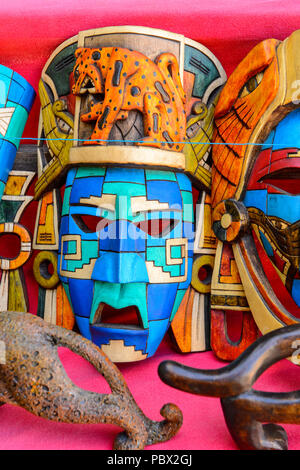 Mask, Authentic handcraft souvenirs of maya civilisation Stock Photo ...