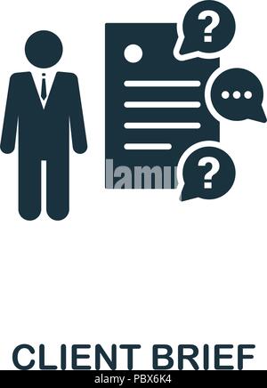 Brief icon. Simple illustration from creative package collection ...