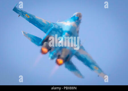 Sukhoi SU-27 air-superiority fighter aircraft of the Ukranian 831st ...