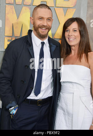 Tom Hardy and Kelly Marcel arriving for the "Venom" premiere held at ...