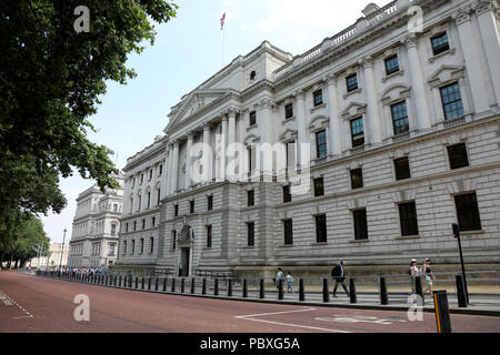 Entrance HM Treasury 1 Horse Guards Road Whitehall, Westminster London ...