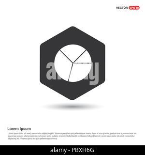 Pie chart Hexa White Background icon template - Free vector icon Stock ...