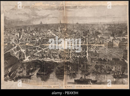The Great Fire at Boston (image 1 of 2), 1872 Stock Photo - Alamy