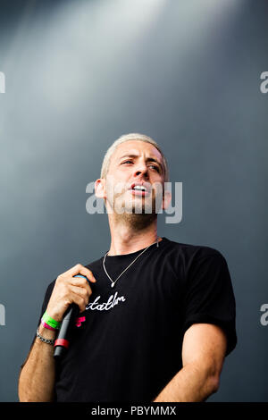 Example & DJ Wire performing on stage at the Liverpool International ...