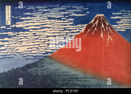Hokusai Red Fuji Stock Photo - Alamy