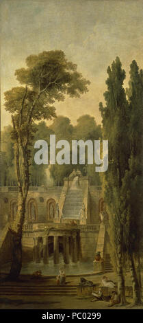 Hubert Robert Landscape with a Terrace and Cascade Stock Photo - Alamy