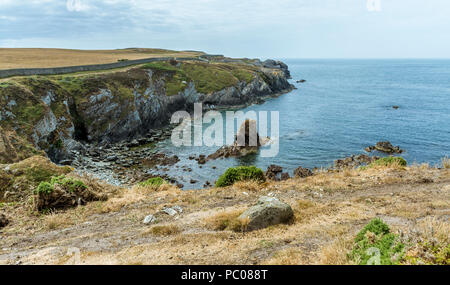 A view of the rugged coastline from the Trearddur Bay to Rhoscolyn ...
