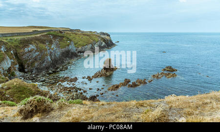 A view of the rugged coastline from the Trearddur Bay to Rhoscolyn ...