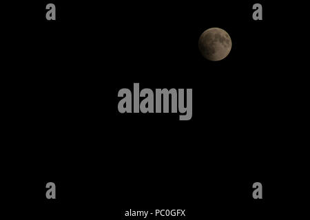 total lunar eclipse, penumbral phase Stock Photo - Alamy