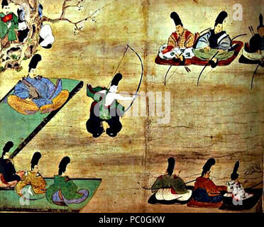 Kyujutsu, the traditional Japanese art of archery, is depicted in this ...