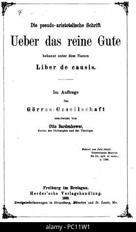 The 'Liber de Causis', a philosophical text, is a significant ...