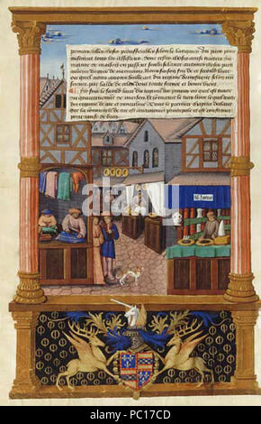 Medieval market ms Stock Photo - Alamy