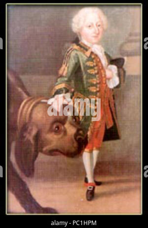 View of the Royal Château de Lunéville from the entrance in the 18th ...