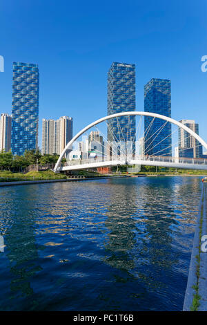 Songdo Central Park in the Songdo district of Incheon, South Korea on ...