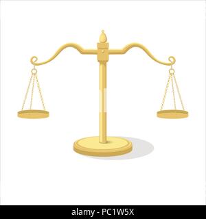 equilibrium balance scale cartoon vector illustration Stock Vector ...