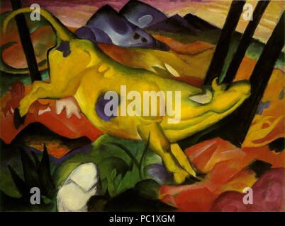 Yellow Cow, by Franz Marc, 1911, Solomon R. Guggenheim Museum ...