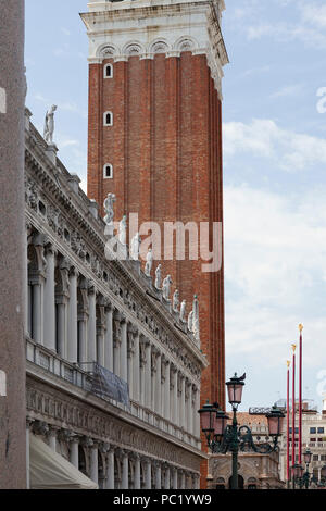 National Library of St Mark's (Biblioteca Marciana), statue at the top ...