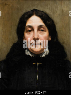 A 1901 portrait painting by Pankiewicz of a woman known as Pani P. This ...