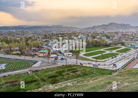 City of Van view from Van Castle in Eastern Anatolia, Turkey. City of ...
