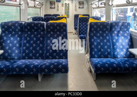 ScotRail train carriage interior, Scotland, UK Stock Photo - Alamy