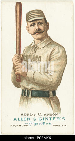 Adrian C. Anson, Chicago White Stockings, baseball card portrait Stock ...