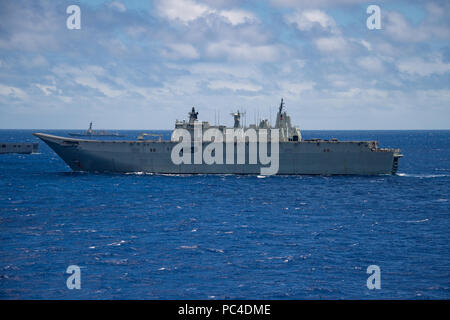 Royal Australian Navy landing helicopter dock ship HMAS Adelaide (L01 ...