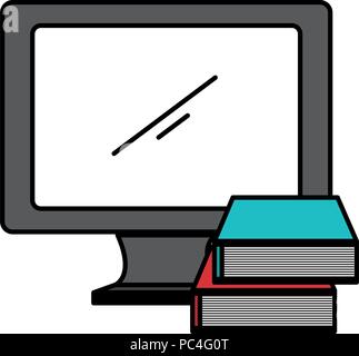 computer display with ebooks Stock Vector Image & Art - Alamy