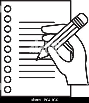 hand writing in notebook sheet vector illustration design Stock Vector ...