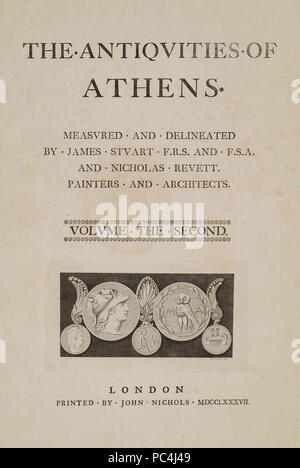 The title page of *The Antiquities of Athens* by James Stuart and ...