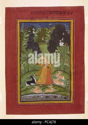 Todi Ragini, Ragamala, Bundi, Rajasthan, 1591 Stock Photo - Alamy