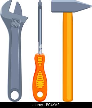 Colorful cartoon toolkit set Stock Vector Art & Illustration, Vector ...