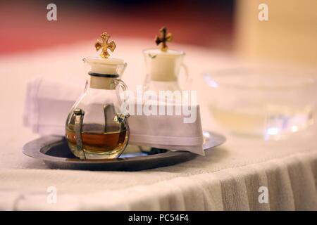 Dalat cathedral. Pair of cruets. Catholic mass. Dalat. Vietnam. | usage ...