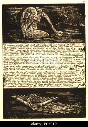 William Blake's 'Jerusalem, Plate 11' is a highly detailed engraving ...