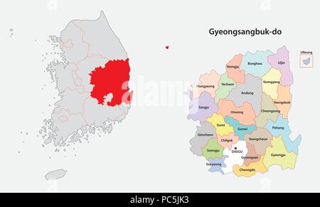south korea gyeongsang province map Stock Vector Image & Art - Alamy