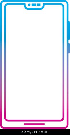 degraded line electronic smartphone technology with video camera Stock ...