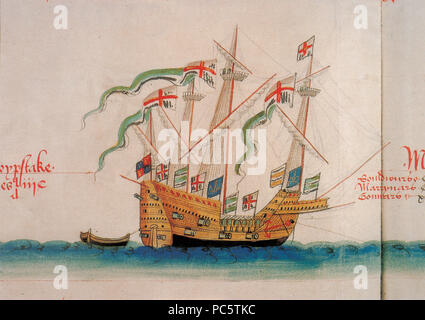 The Anthony Roll is a historical record of Tudor naval vessels, with ...