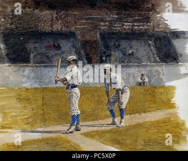 'Baseball Players Practicing' by Thomas Eakins captures a moment of ...