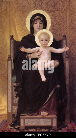 William-Adolphe Bouguereau’s *Vierge à l’Enfant* (1888) depicts the ...