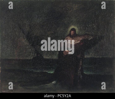 Christ Saving Peter, Robert Loftin Newman, American, 1827-1912, Oil on ...