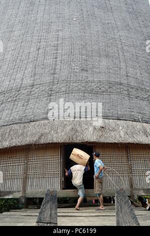 Bahnar ethnic minority people's communal Rong house. Kon Tum. Vietnam ...