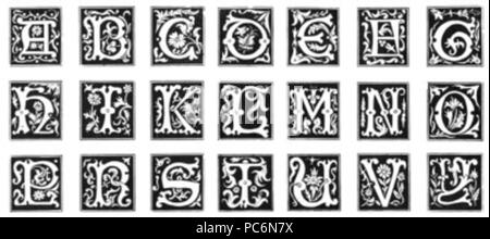 Set of 16th Century Block Letters Stock Photo - Alamy
