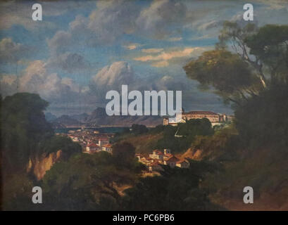 Henri Nicolas Vinet - Vista do Convento de Santa Tereza tomada do alto ...
