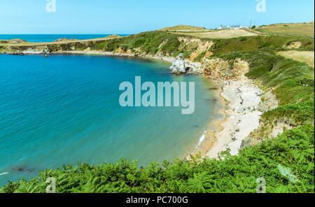 A view of White Lady Bay at Cemaes on the Isle of Anglesey, North Wales ...