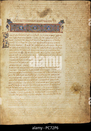 Codex Bodmer 25, folio 1 recto, is a medieval manuscript containing ...