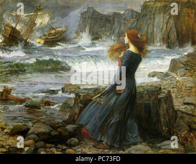 Miranda The Tempest, by John William Waterhouse Stock Photo - Alamy