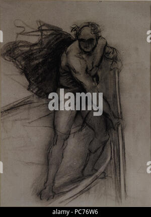 'Study of Charon 2' by Félix Resurrección Hidalgo is a preparatory ...