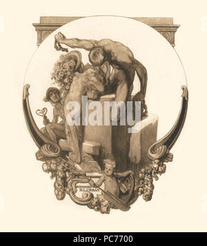 This ex libris by Franz von Bayros is a personalized bookplate created ...