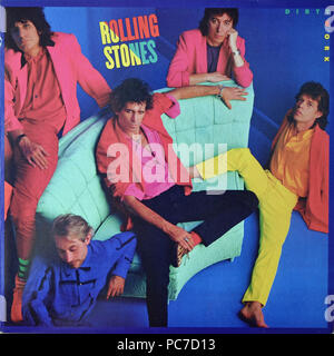 The Rolling Stones - Dirty Work - Vintage L.P Music Vinyl Record Stock ...