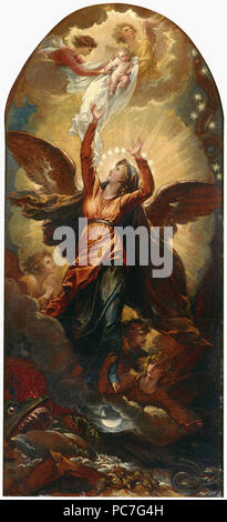 Benjamin West - The Woman Clothed with the Sun Fleeth from the ...