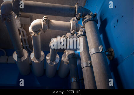 System of water sanitary pipes in the building Stock Photo - Alamy